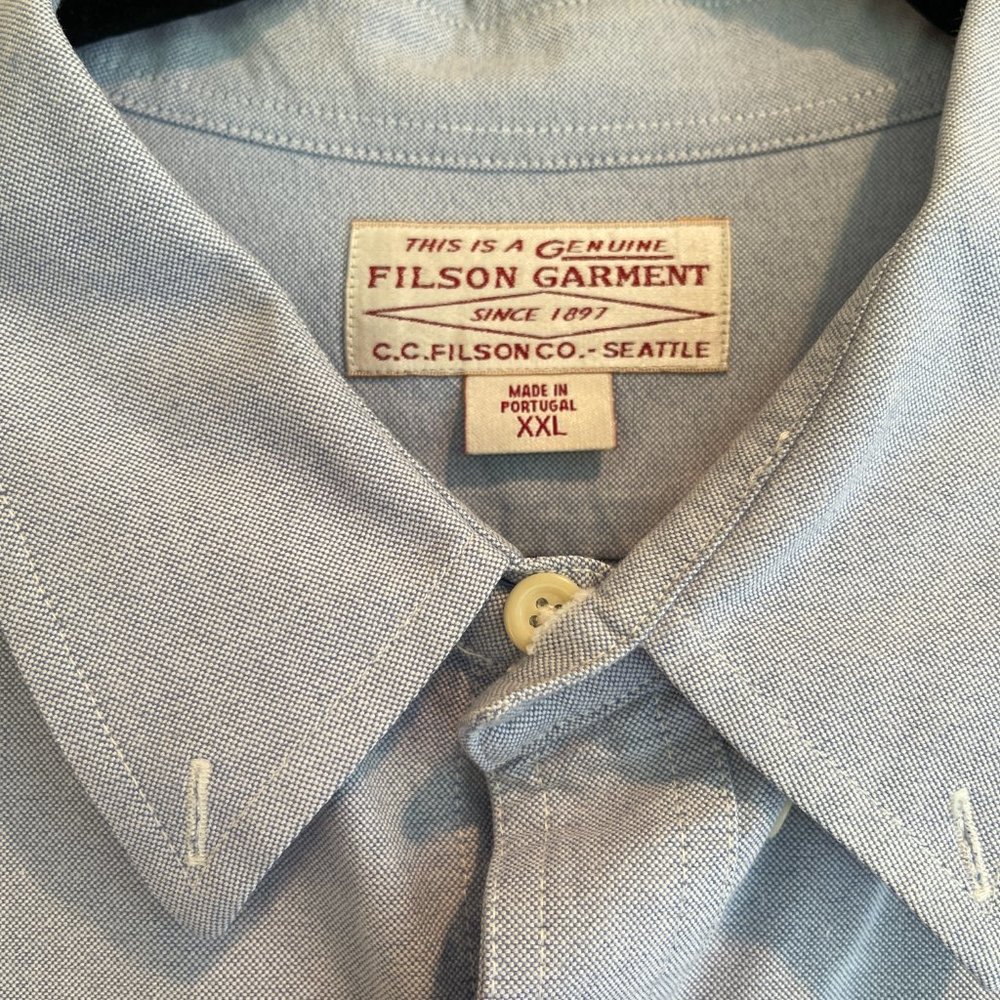 Men's Filson 100% Cotton Button-Down Shirt - Gem